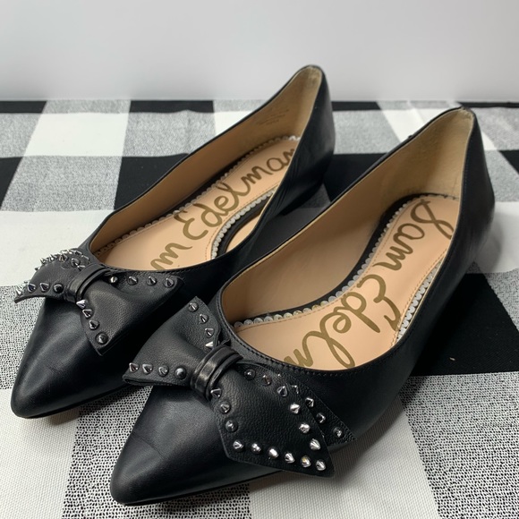Sam Edelman | Shoes | Sam Edelman Raisa Black Bow Studded Ballet Flats | Poshmark